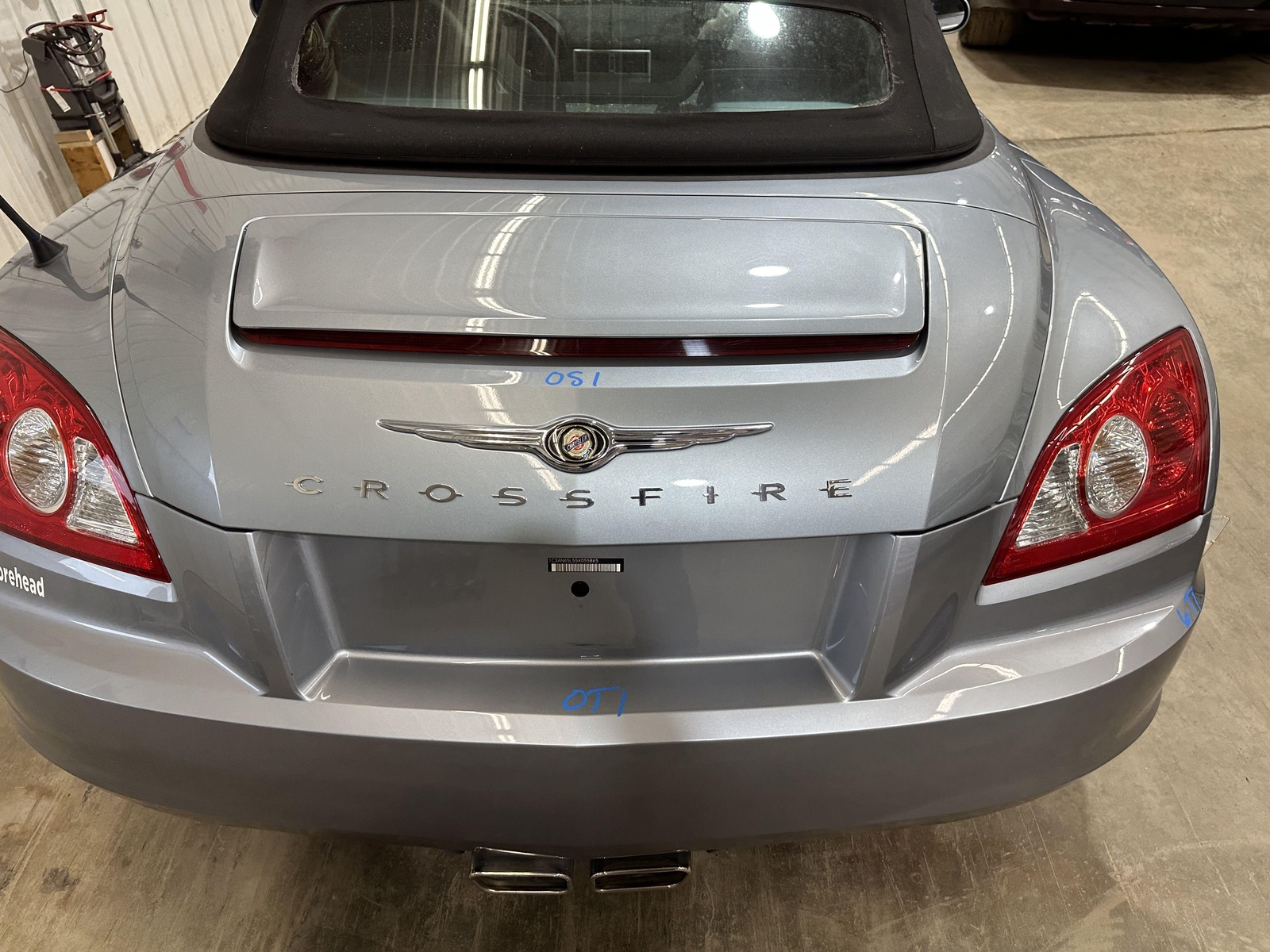05-08 CHRYSLER CROSSFIRE CONV REAR TRUNK DECKLID LIFT GATE SAPPHIRE ...