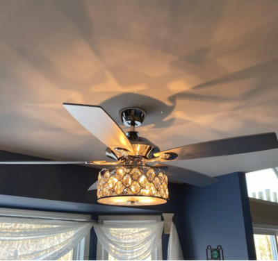 Diamond Plate Ceiling Fans Bellevue WCFA23673PB Polished Brass Landry