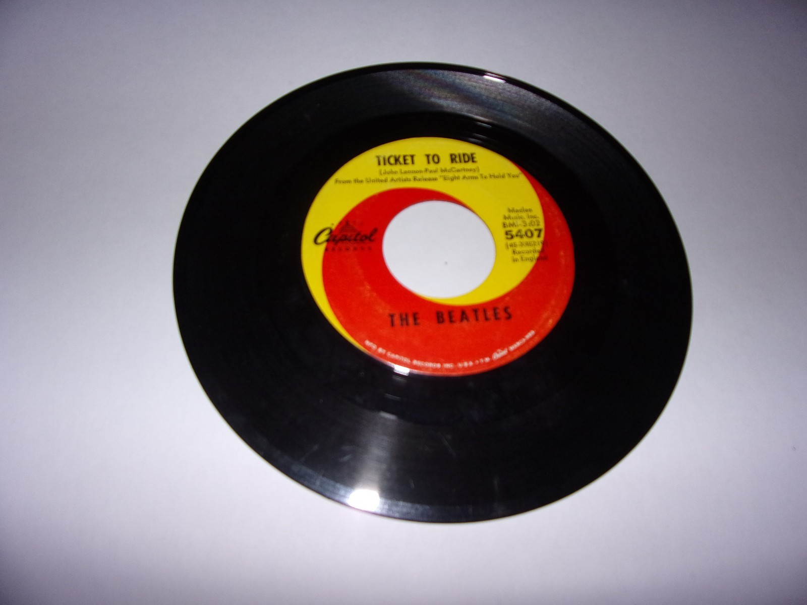The Beatles: Ticket To Ride / Yes It Is / 45 Rpm / 1964 / Capitol 5407 ...