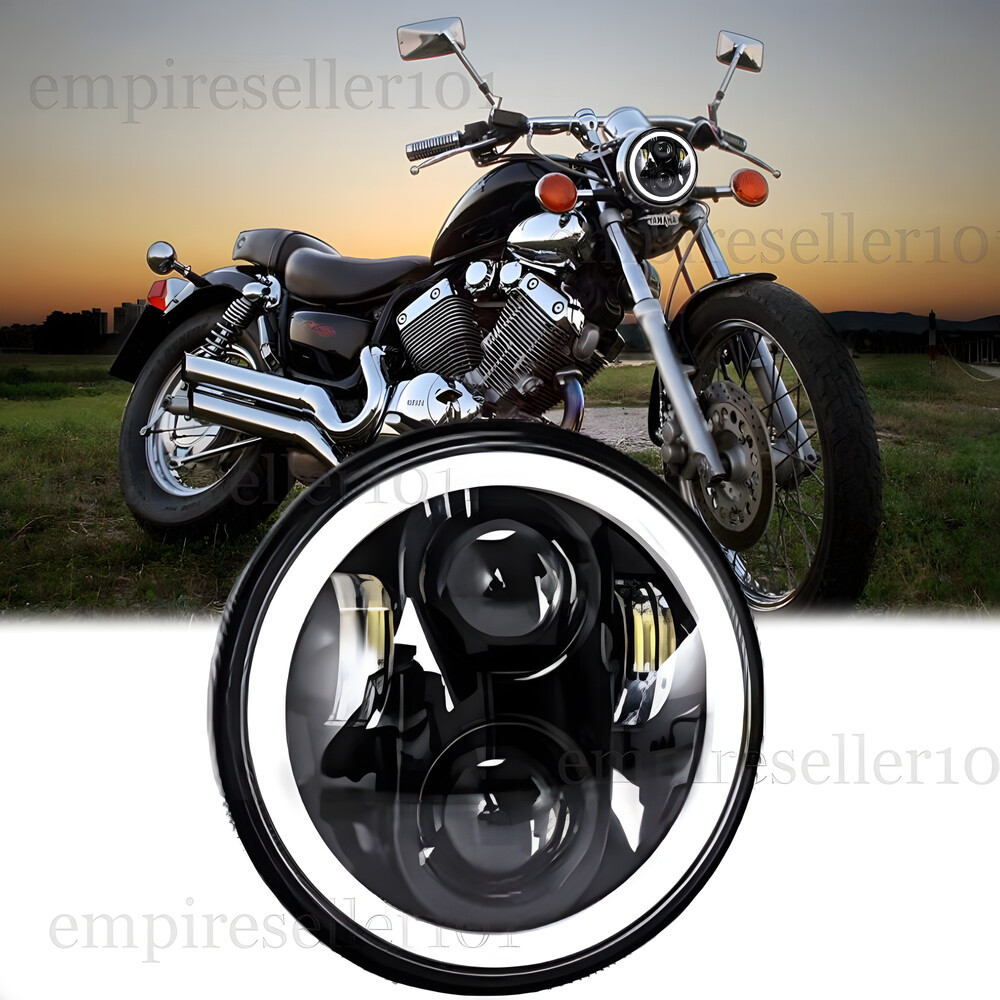 5.75" LED Headlight Projector Hi/Lo for Yamaha Virago 250 750 535 1100 ...