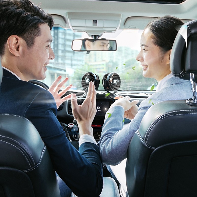 5V 12V 24V Mini Dual for Head Car USB Fan Low Noise For Air Vent ...