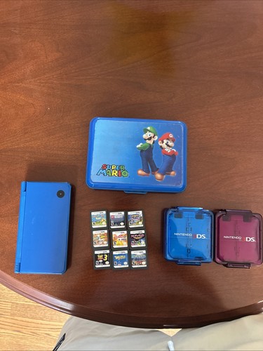 Nintendo DS Sytem + Mario Carrying Case + 9 Games Assorted + 2 Game ...