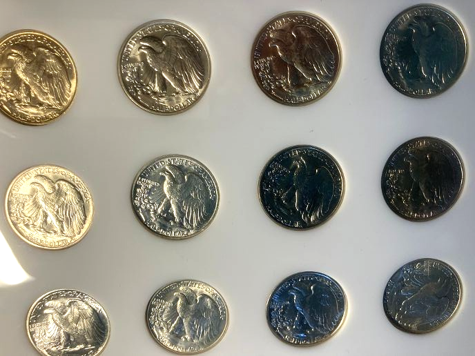 elf Walking Liberty Half Dollar Short Set 1941-47 BU (20 coins) Capitol ...