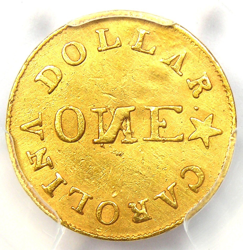 1837-42 C. Bechtler Carolina Gold Dollar G$1 28G - Certified PCGS AU ...