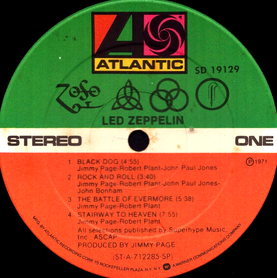 Led Zeppelin Untitled Vinyl 1975 Pressing Sealed Shrink Hype Sticker ...