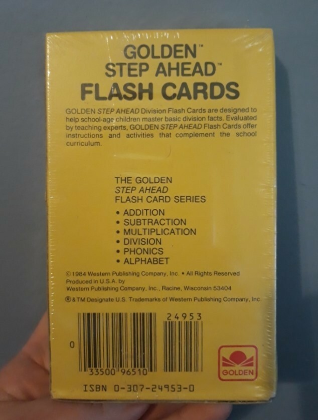 Golden Step Ahead - Division Flash Cards - Vintage 1984 - Brand New ...