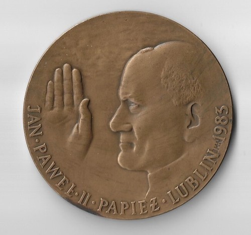 POPE JOHN PAUL II 1983 LARGE 2-11/16" BRONZE MEDAL | eBay
