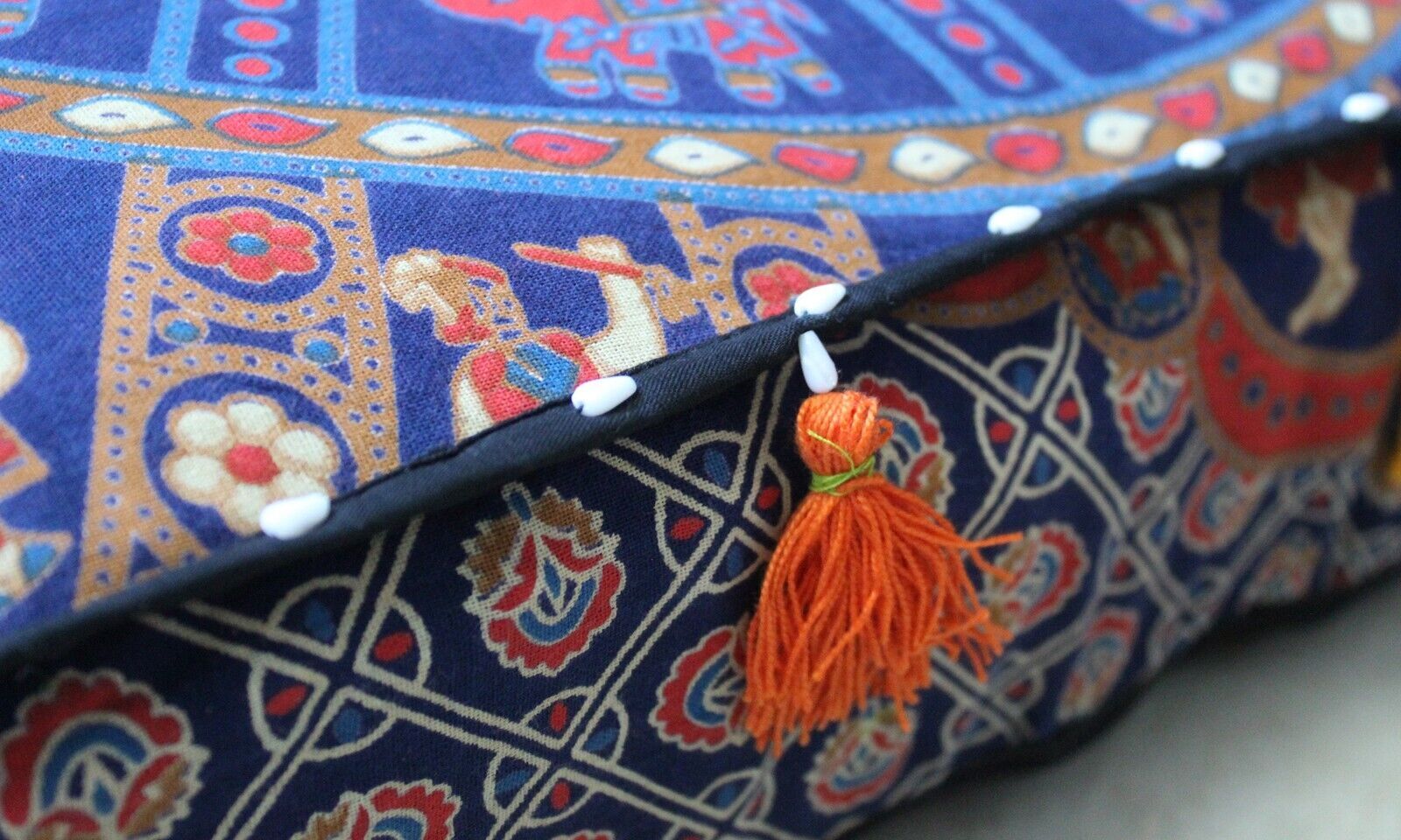 16X4" Multicolor Mandala Square Box Cushion Cover Floor Decorative ...