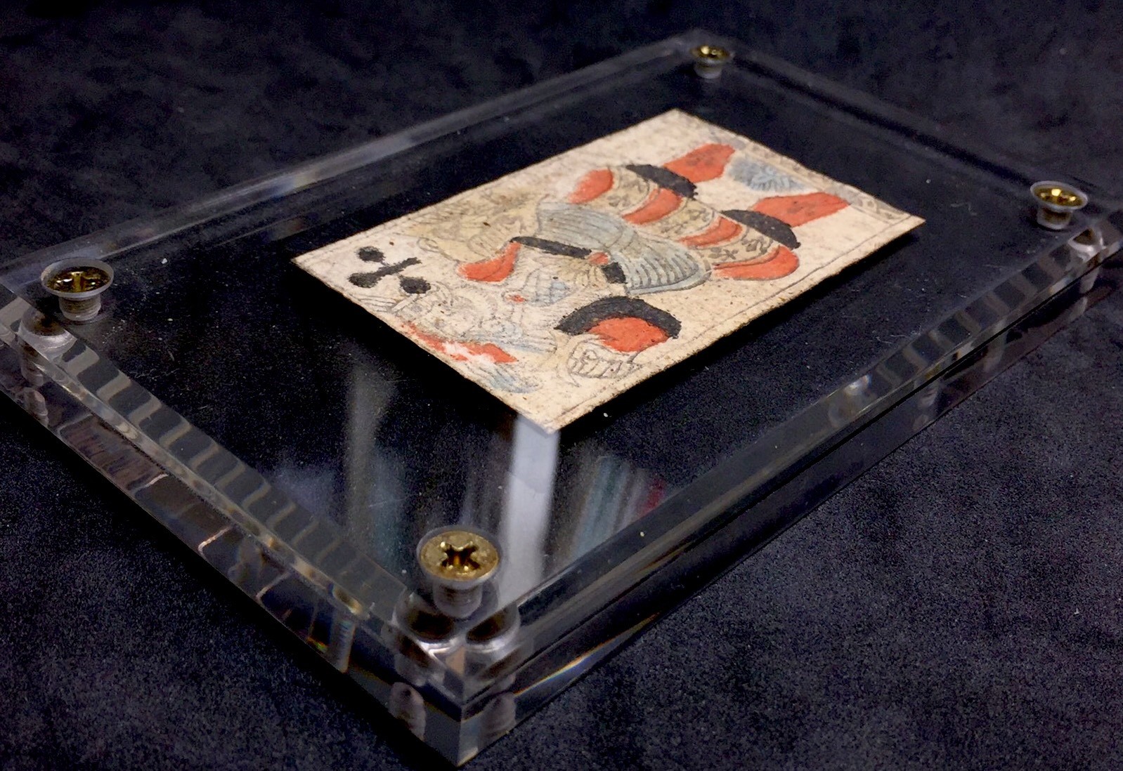 Museum Grade Historic Stencil Painted Antique Playing Cards Woodcut ...