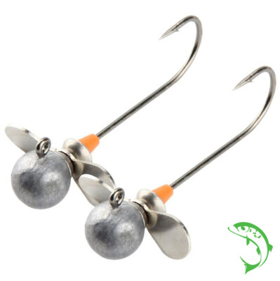 Propeller Vibro-flash jig head 5g pack of 2 – for fishing soft plastic ...