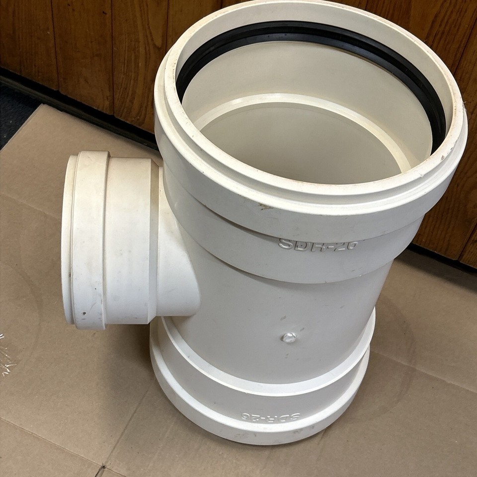 12” X 8” TEE PVC SDR26 Sewer Fitting Gasketed 12.50 X 8.40 (D3034 not ...