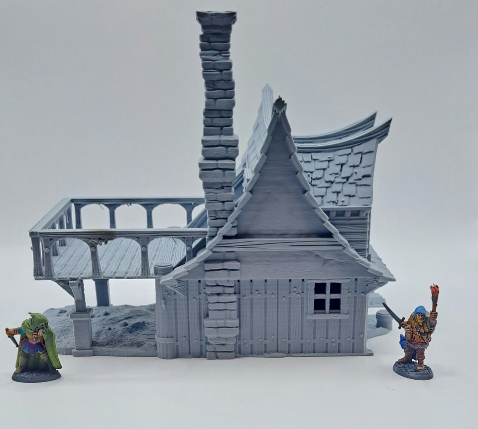 3d Printed River Hut 28mm Miniatures, DnD, Tabletop terrain, RPG, War ...