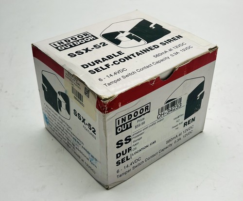 Amseco SSX-52 Durable Self-Contained Siren 120dB Indoor Outdoor NEW ...