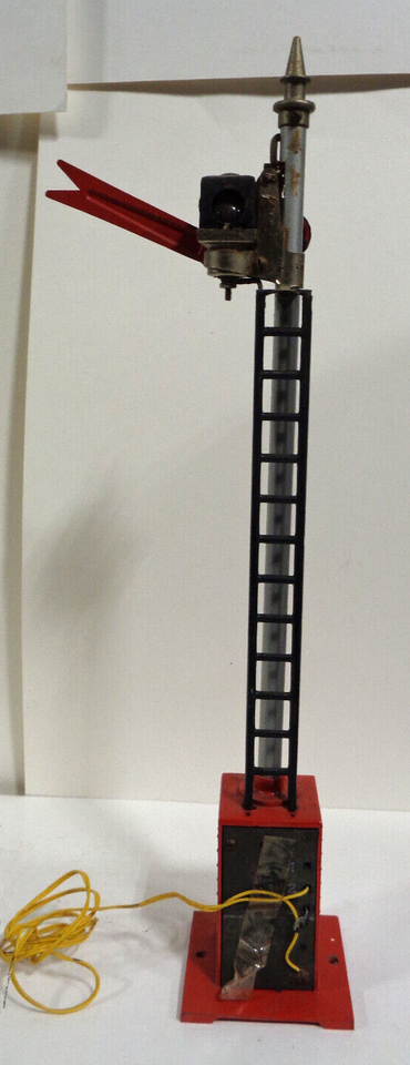 VINTAGE PREWAR LIONEL STANDARD GAUGE #80 OPERATING SEMAPHORE RED BASE ...