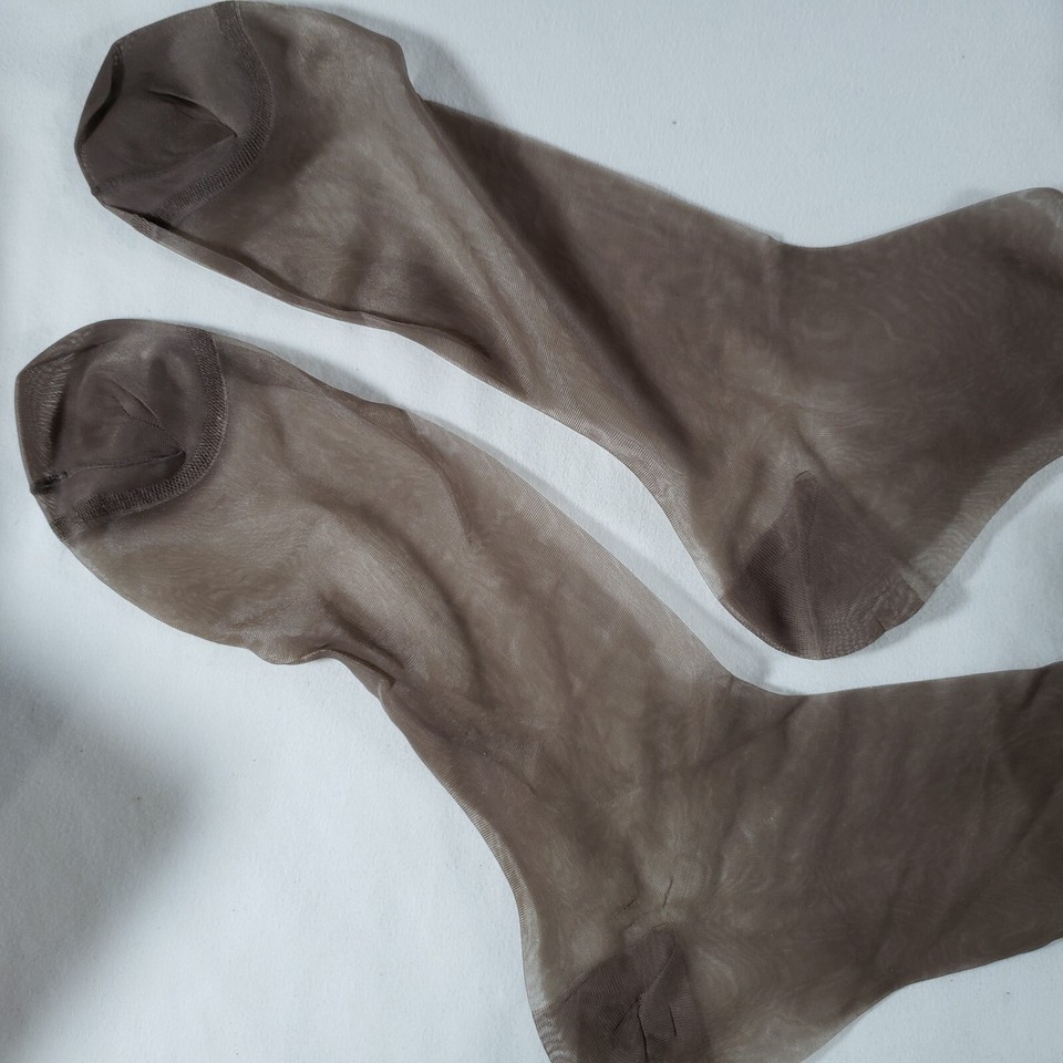 Hanes 415XL 11XL 1 Pair Stocking Brown Reinforced Sheer RHT VTG | eBay