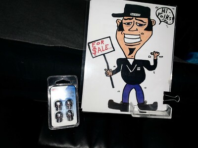 4 CHROME SKULL HEAD TERMINATOR LOOK VALVE STEM AIR CAPS MOTORCYCLE CAR ...