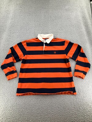 Vintage Chaps Shirt Mens XL Orange Polo Rugby Kanye West College ...