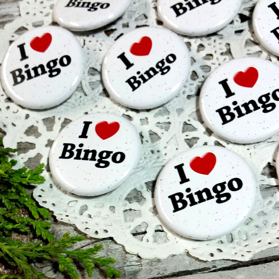 10 BINGO Pins 1 1/4" Pinback Buttons Party Favor Gift New USA ...