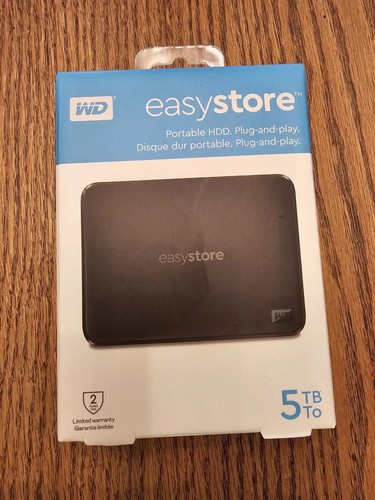 WD - Easystore 5TB External USB 3.2 Gen 1 Portable Hard Drive - Black ...