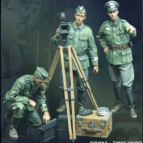 Unpainted 1/35 3pcs German Soldiers Propaganda Troops WW2 Resin Figure ...