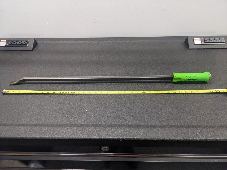 #bk056 Snap On Tools SPBS36AG Green 36" Length Steel Striking Pry Bar ...