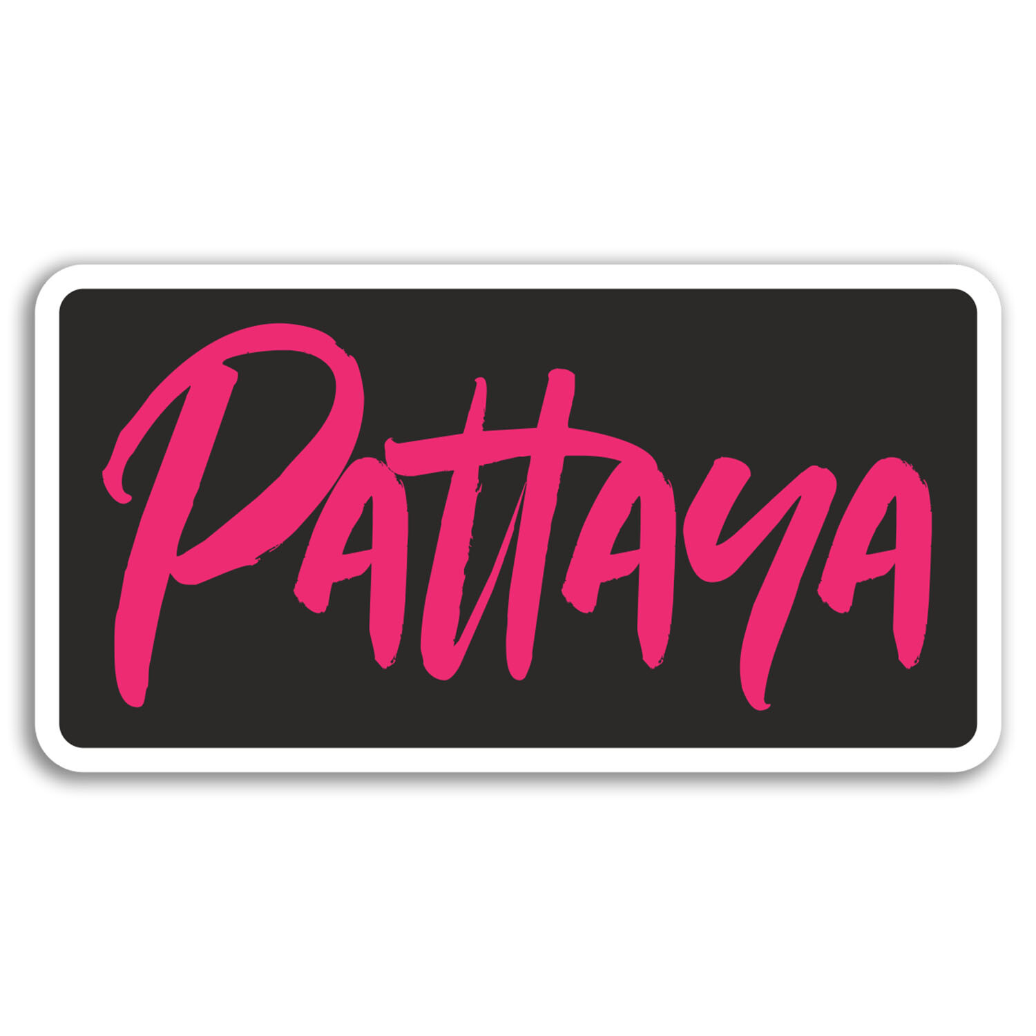 2 x 10cm Pink Pattaya Vinyl Stickers - Thailand Sticker Laptop Luggage ...
