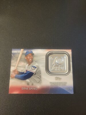 2021 Topps 70th Anniversary Logo Medallion Ernie Banks #70LP-EB Chicago ...