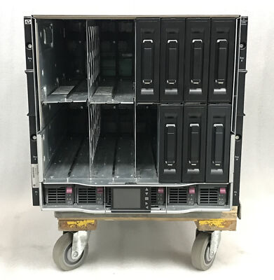 HP BladeSystem c7000 Barebones Chassis 6x PSU 10x Fan 2x KVM 2x 3Gb SAS ...