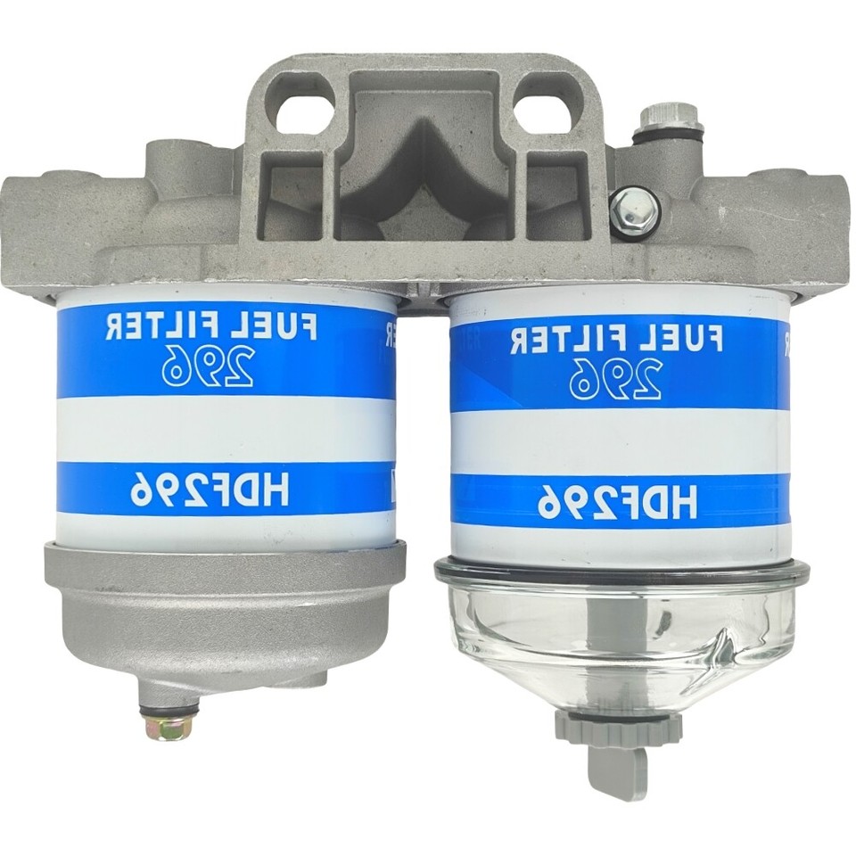 Dual Fuel Filter w/ Glass Bowl EBPN9N166AA For Ford Tractors 2000 3000 ...