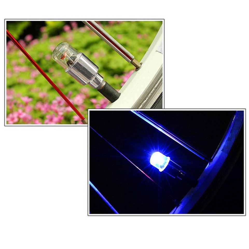4x Car Wheel Tire Tyre Air Valve Stem LED Light Caps Covers Accessories ...