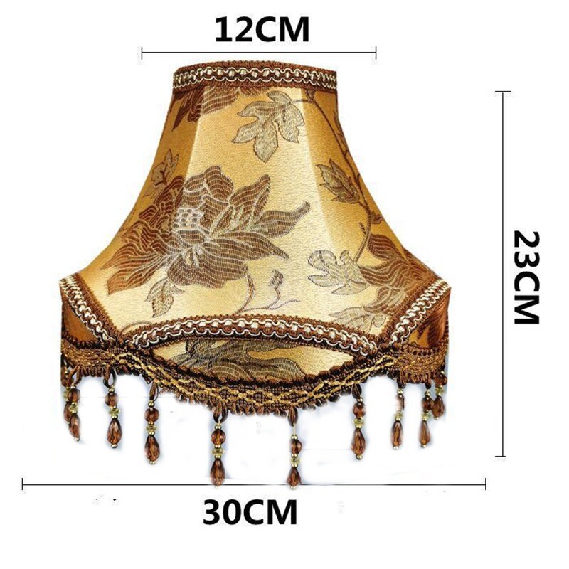 Retro European Lamp Shades Fringe Crystal Light Shades Romantic Table ...