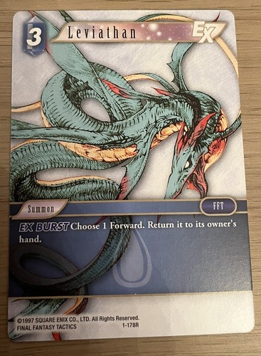 Carte 1-178R Leviathan Final fantasy trading card game Square Enix Us / Anglais | eBay