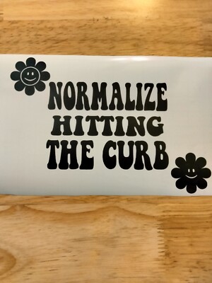 Normalize Hitting The Curb Funny Vinyl Decal Sticker For Car | eBay