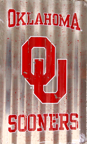 UNIVERSITY OF OKLAHOMA 'SOONERS VERY LARGE 'CORREGATED' METAL SIGN | eBay