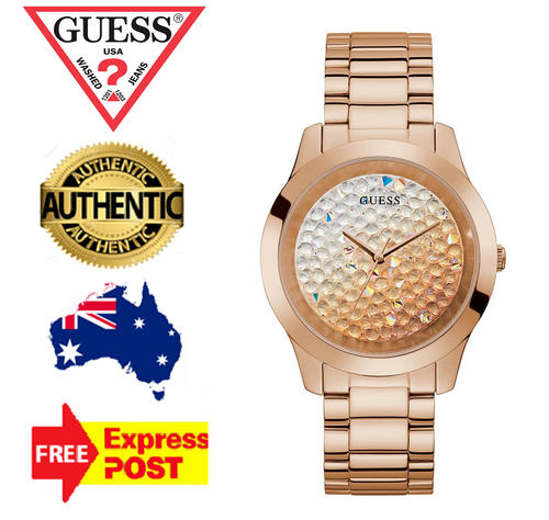 GUESS CRUSH GW0020L3 ROSE GOLD/CRYSTAL WOMENS LADIES QUARTZ WATCH NEW ...