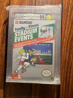 VGA 90 / Family Fun Fitness: Stadium Events - Nintendo NES / MINT / CIB ...