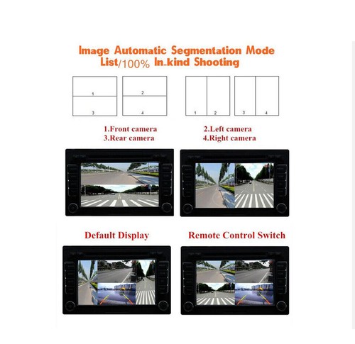 Car 4 Way 4 View Video Switch Parking Camera Monitoring Split-Screen ...