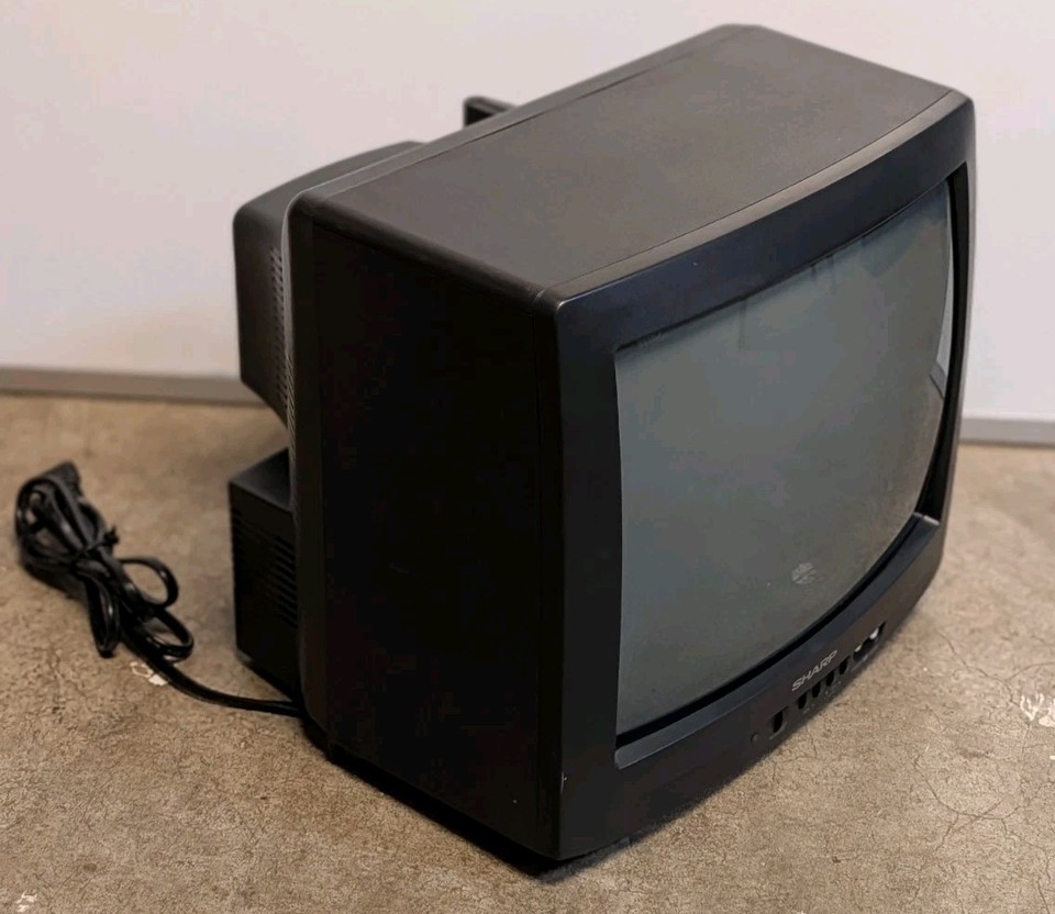 Vintage Sharp 13" Retro Gaming CRT TV 13N-M100B No Remote Front AV ...