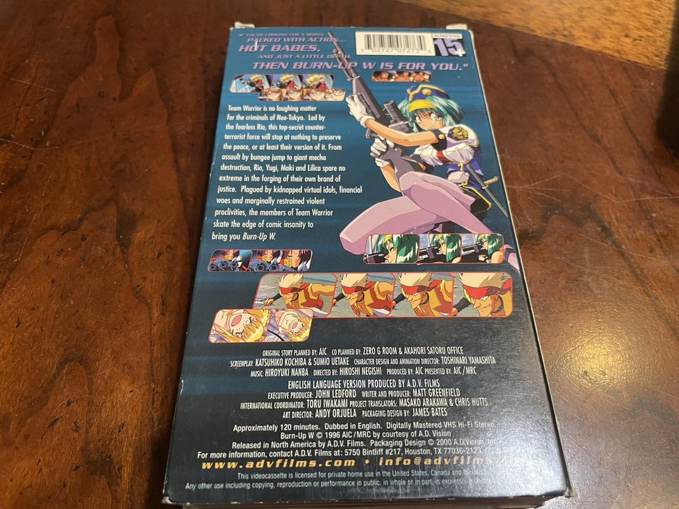 Burn-UPW: On the Case & In Your Face VHS ADV Films 2000 702727072734| eBay