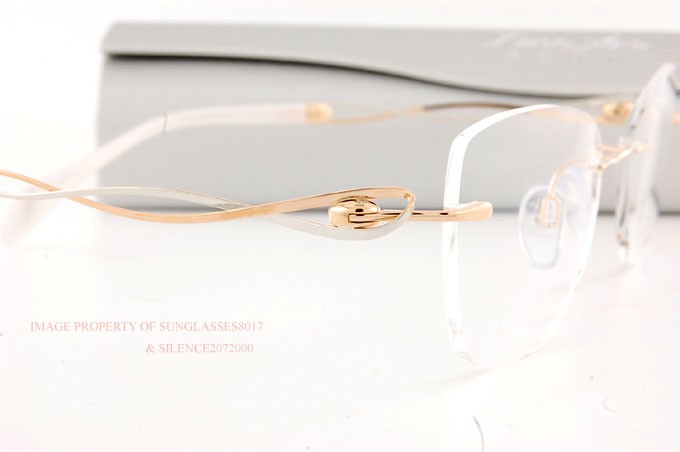New CHARMANT Eyeglass Frames Titanium Line Art XL 2147 GW White Gold ...