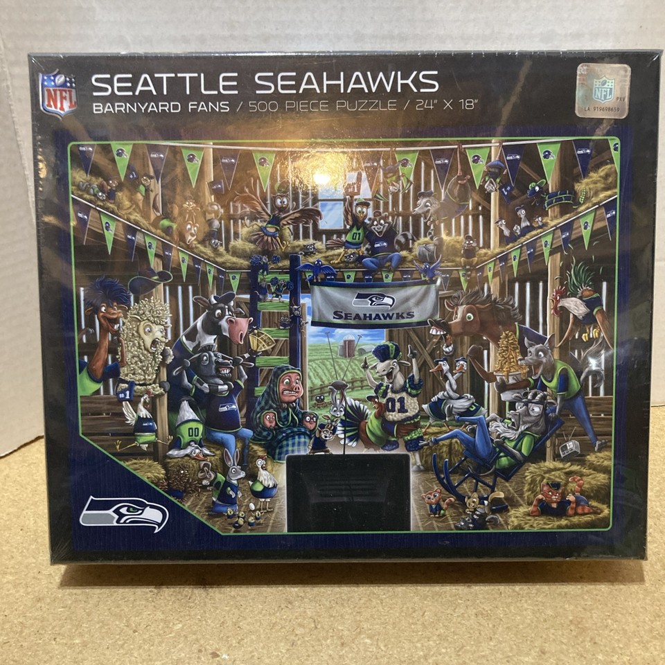 YouTheFan Seattle Seahawks Barnyard Fans Puzzle 24”x18” 500 Piece NEW ...