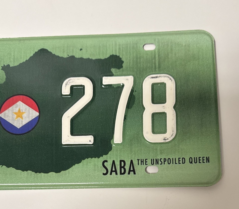 2011 SABA Island License Plate # V 278 CARIBBEAN | eBay