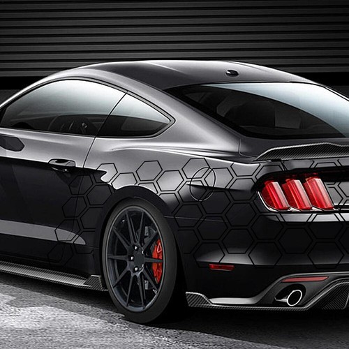 Honeycomb Hexagon Pattern Sticker Car Body Decal Vinyl Decor For Auto ...