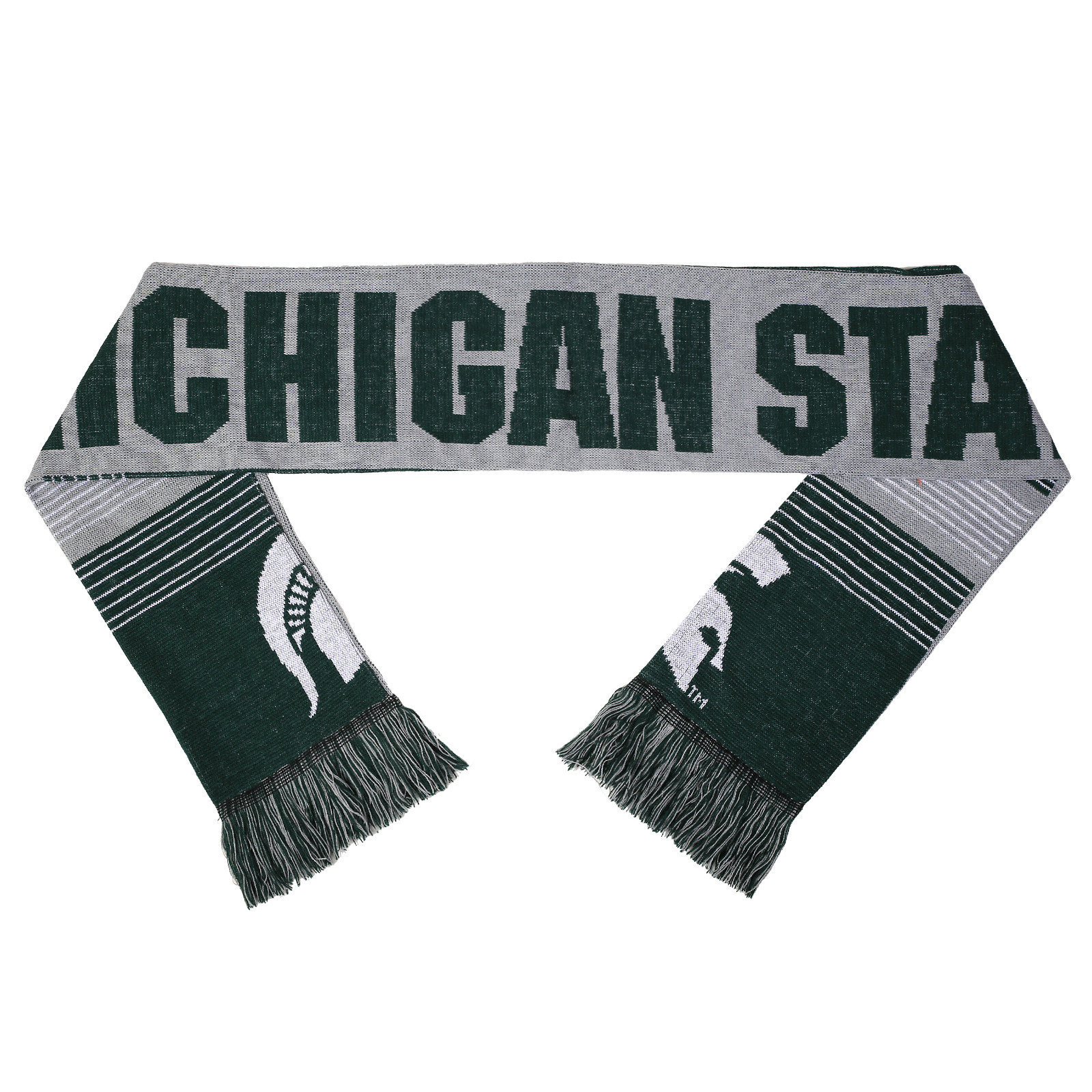Michigan State Spartans Reversible Scarf Knit Winter Neck NEW - Split ...