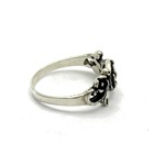 Stylish Genuine Sterling Silver Ring Hallmarked Solid 925 Flowers ...