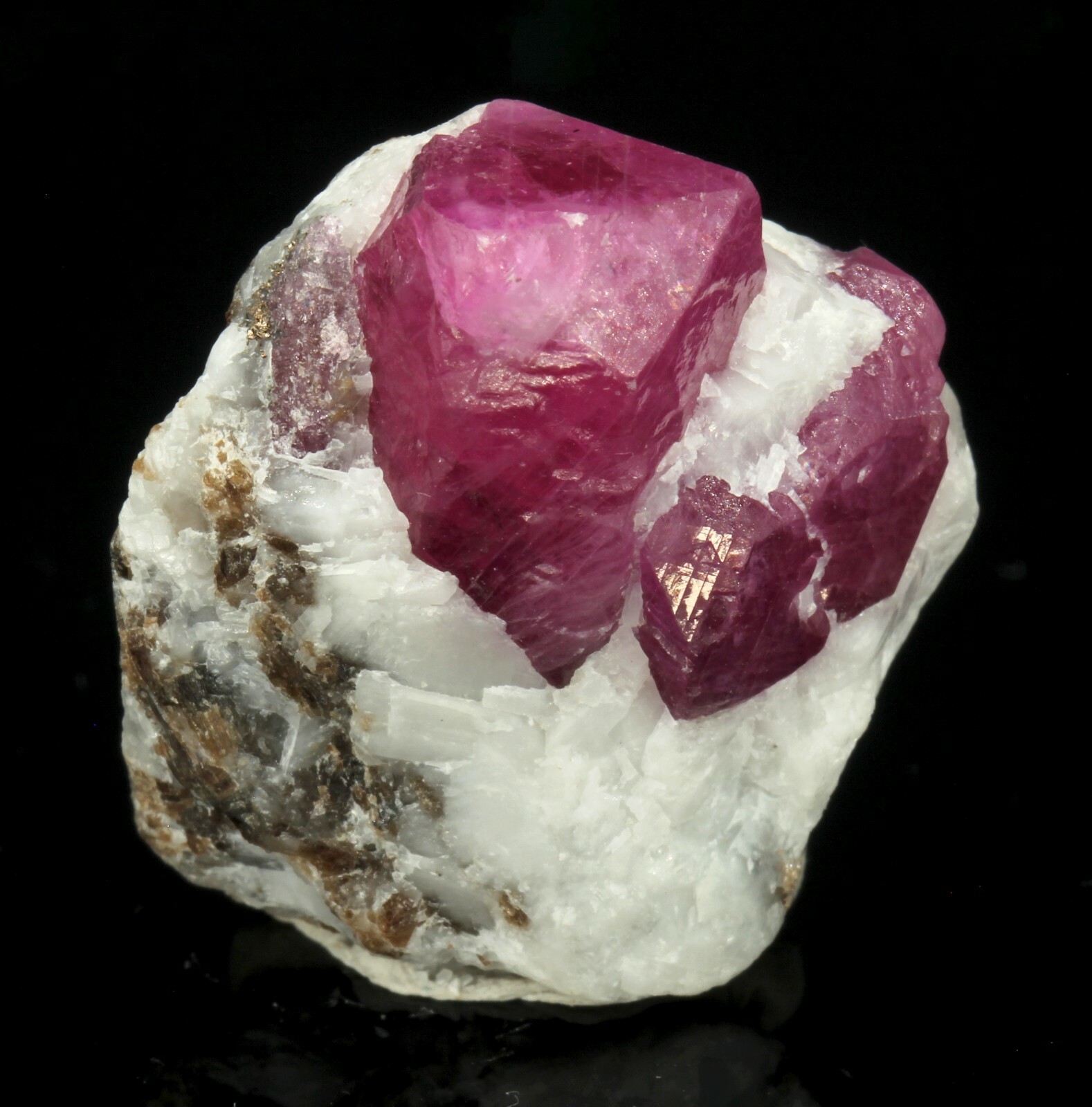 Sharp, Bright Red Ruby Crystals on Matrix T/N from Jegdalek Afghanistan ...