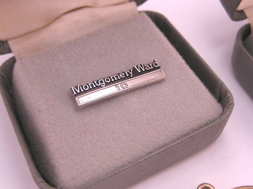 3 Vintage MONTGOMERY WARD 10K Gold & Sterling Silver & 14K GF Pins ...