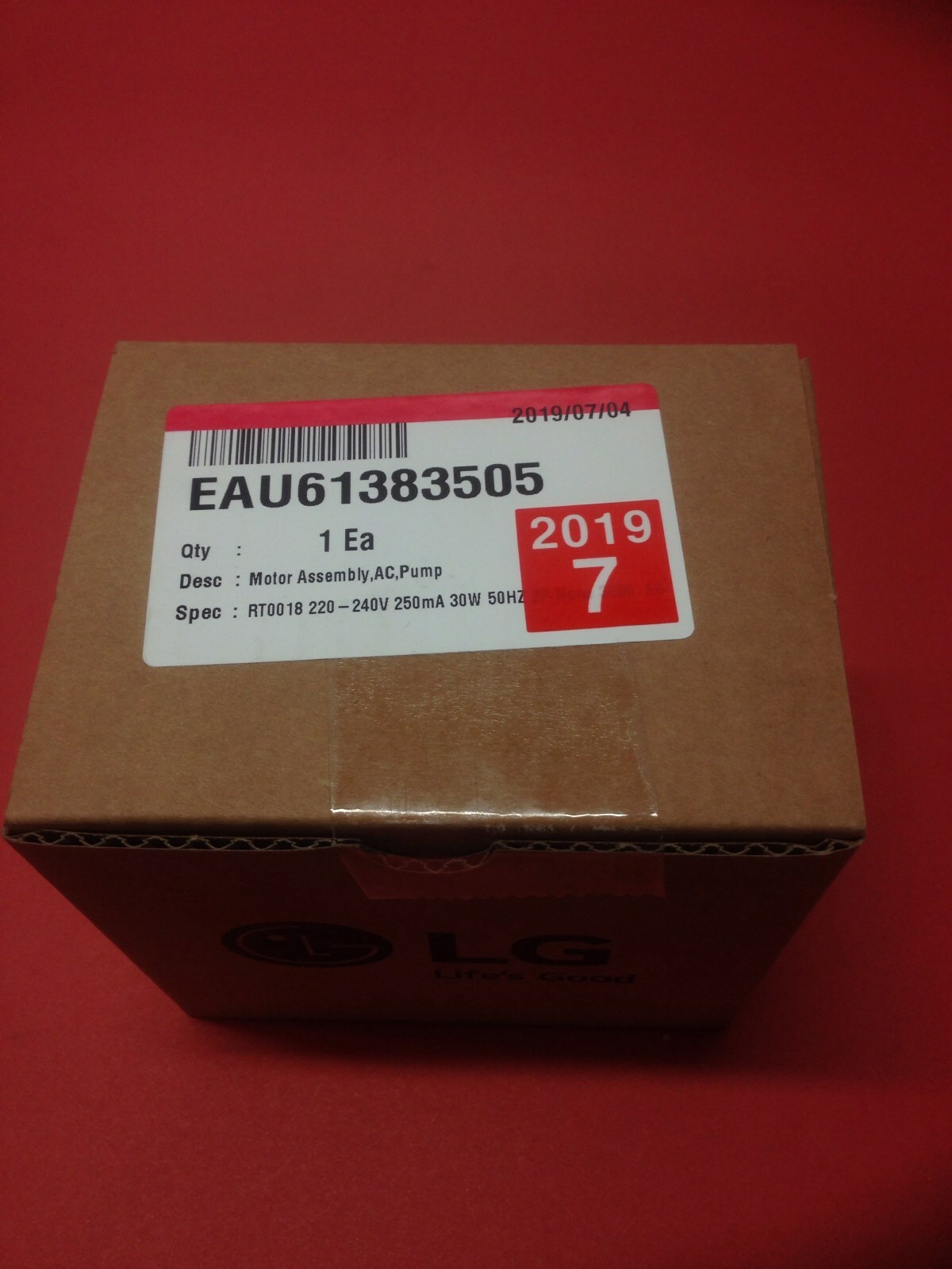 GENUINE NEW LG PUMP MOTOR ASSY - PART NO. EAU61383505 , 4681EA2001E ...