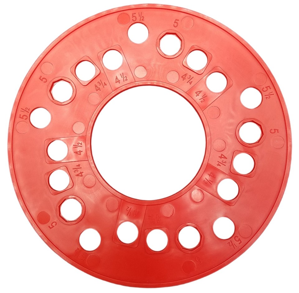 Dexter Trailer Wheel Bolt Pattern Measuring Tool Circle Template 5 Lug ...