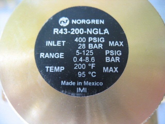 NORGREN R43-200-NGLA Compressed Air Regulator, Brass -New in Box- | eBay